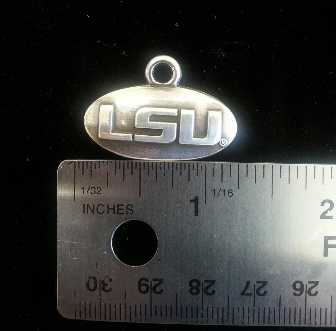 LSU Tigers Oval Silver Charm Great Gift Idea Perfect for Bracelets ...