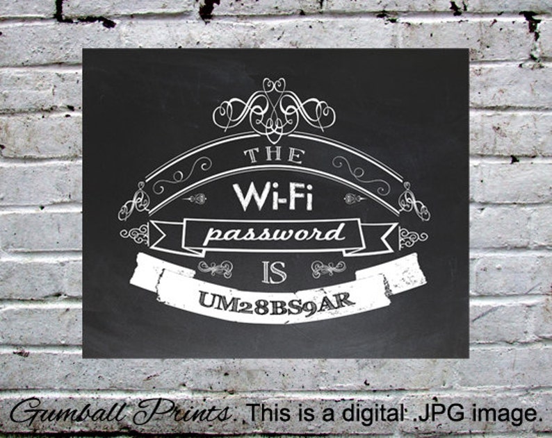 Wifi Password Sign Custom Wifi Password Sign Download - Etsy Canada