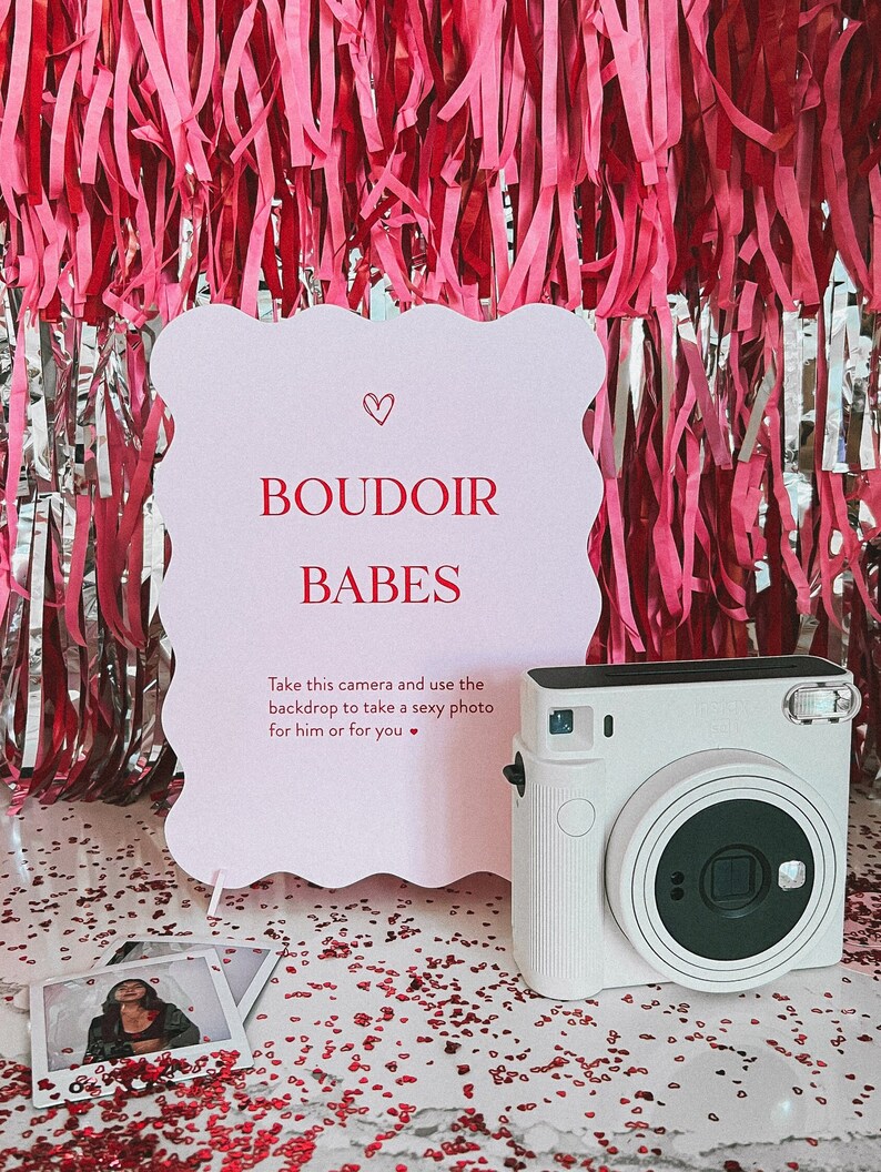 Boudoir Babes Acrylic Table Sign Valentine's Day Table Decor Galentine ...