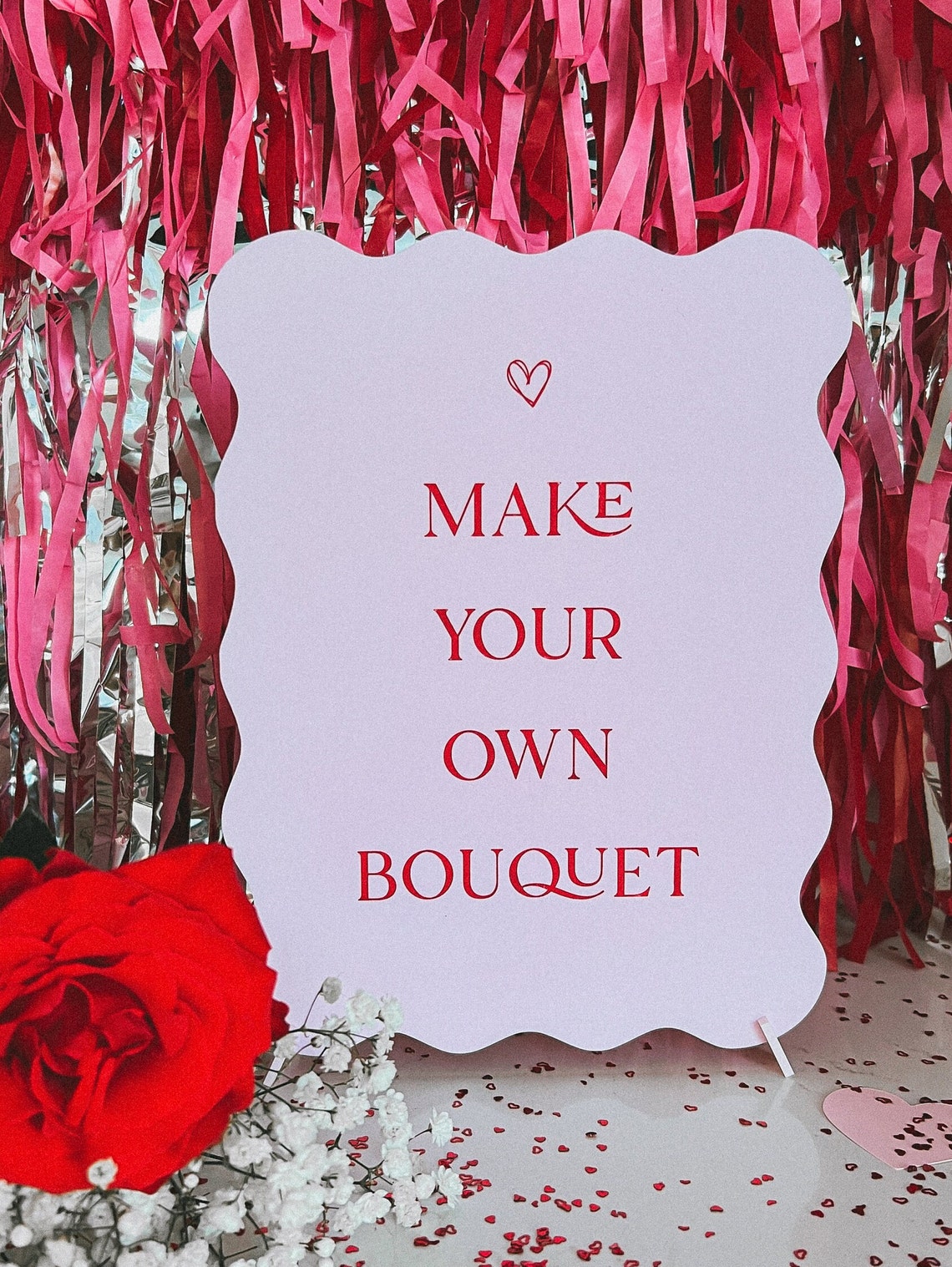 Make Your Own Bouquet Acrylic Table Sign Valentine's Day Table Decor ...