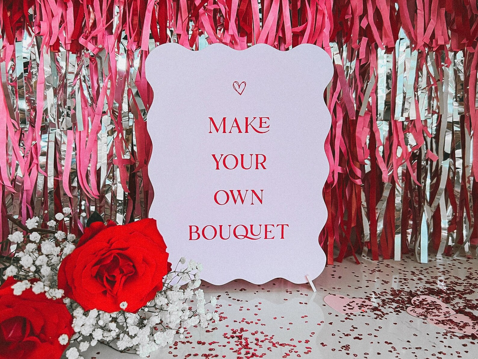 Make Your Own Bouquet Acrylic Table Sign Valentine's Day Table Decor ...