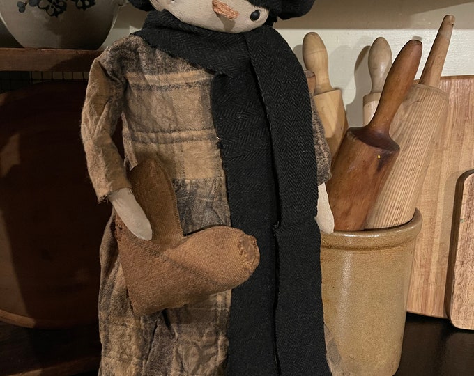 Primitive Snow Doll With Heart - Etsy
