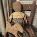 Rag Stuffed Doll With Her Dog/drawn Face - Etsy