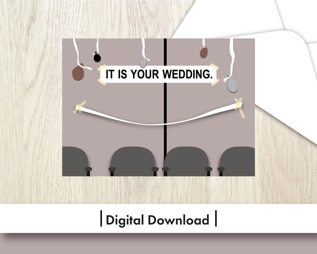 A Very Office Wedding Card - Etsy