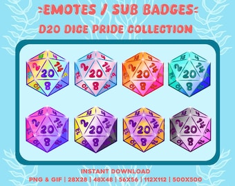 Gold D20 NAT 20 Animated Emote | Twitch Emote | Discord Emote | Dice ...