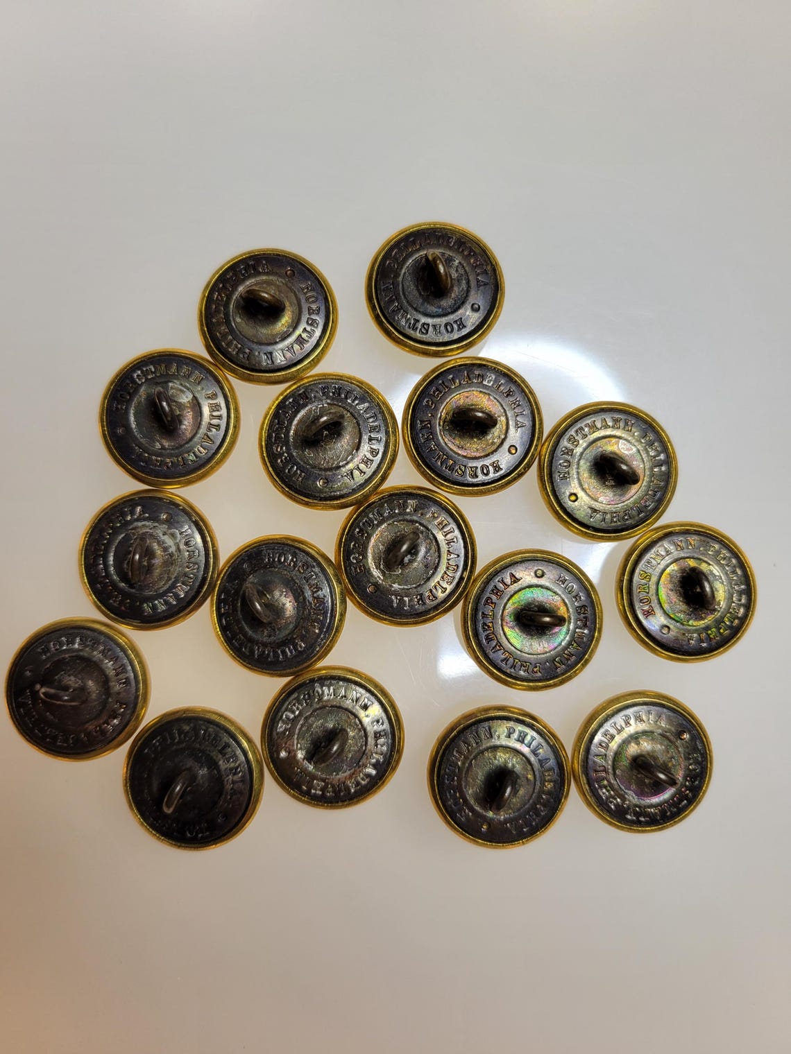 Lot of 16 Antique/vintage Military Buttons Horstmann Philadelphia ...