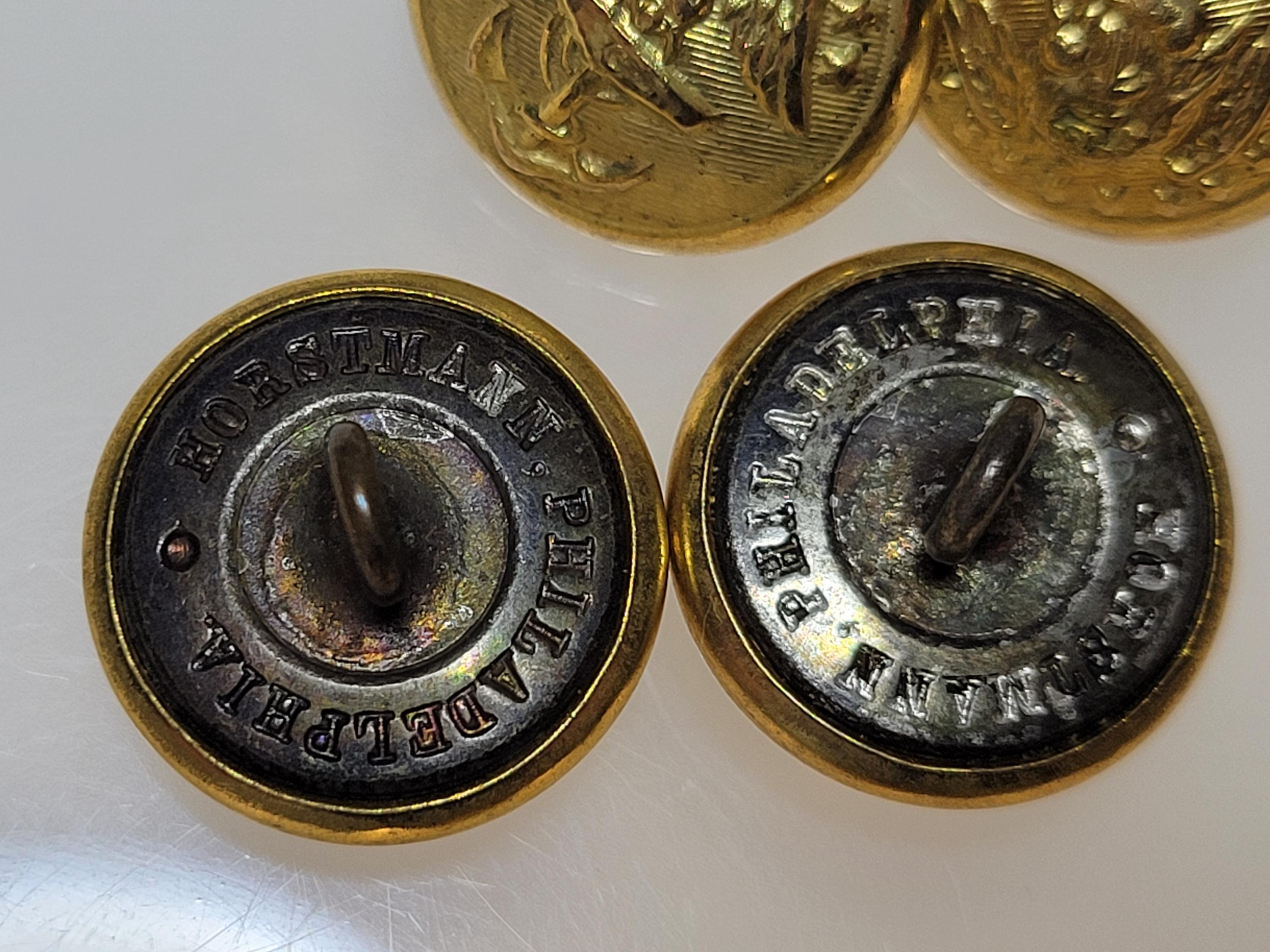 Lot of 16 Antique/vintage Military Buttons Horstmann Philadelphia ...