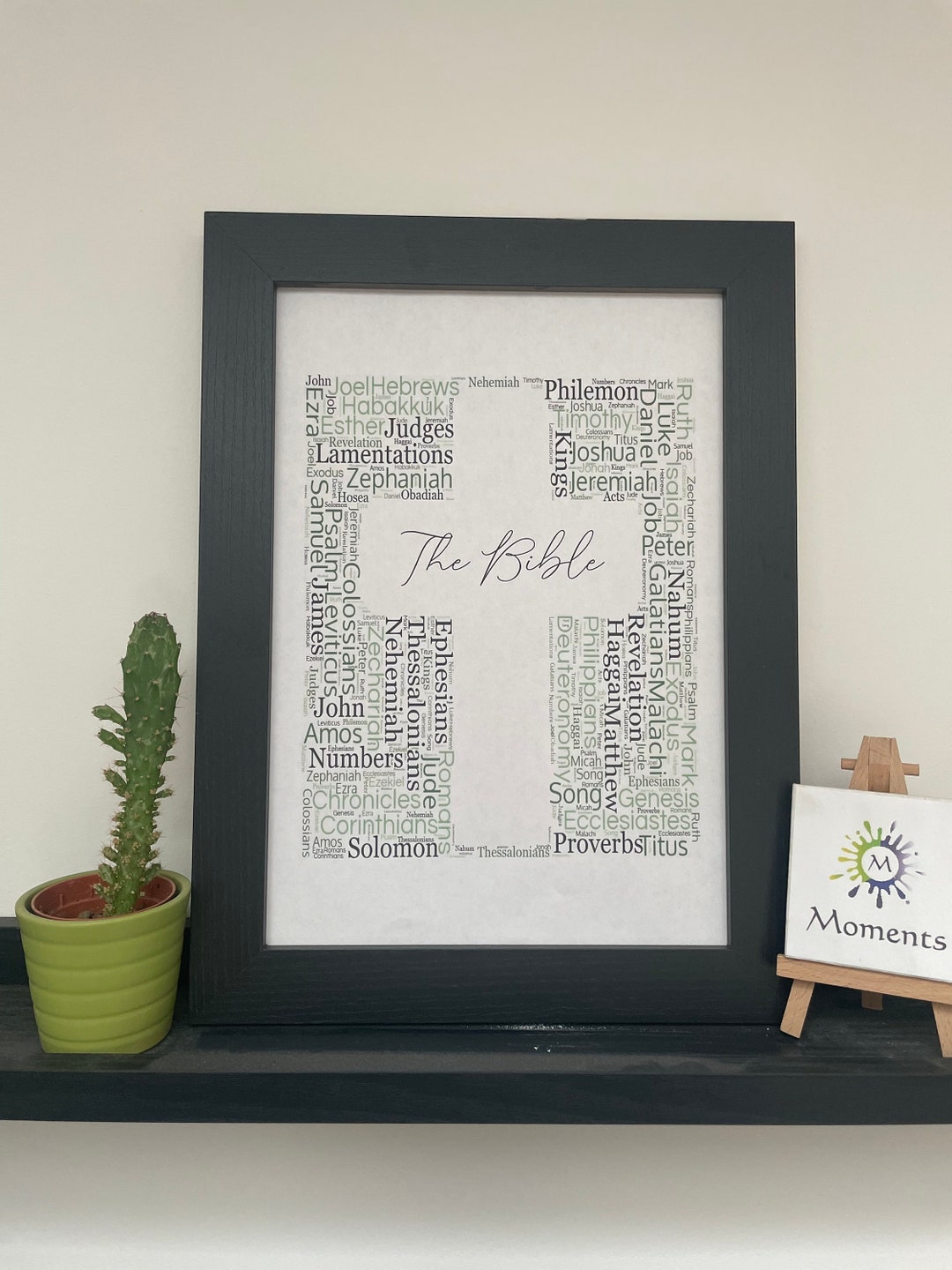 Books of the Bible Christian Word Art Cross A4 Print - Etsy