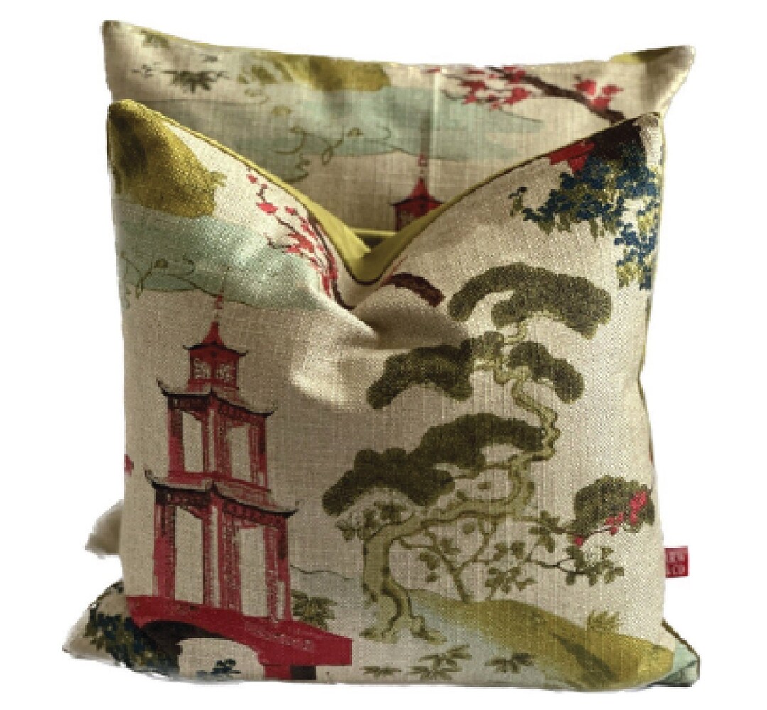 Zen Pagoda in Linen Color by Regal Fabrics, R-zen Pillow Cover ...