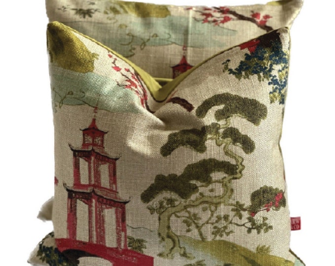 Zen Pagoda in Linen Color by Regal Fabrics, R-zen Pillow Cover ...