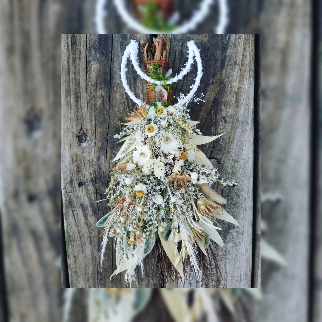 Witch Broom. Floral Broom. Altar Broom Witch Besom. Floral Besom. Dried ...
