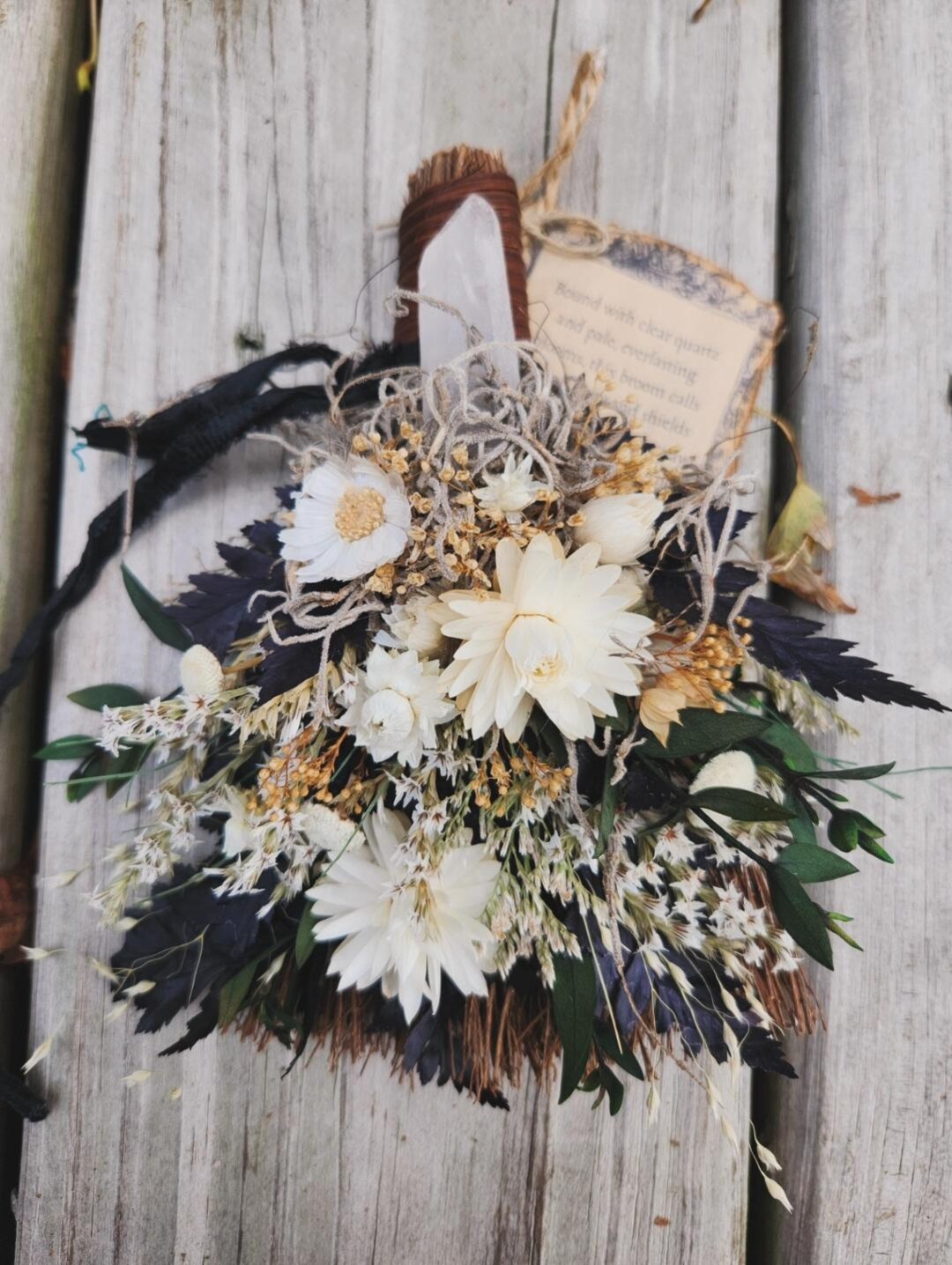 Witch Broom. Floral Broom. Altar Broom Witch Besom. Energy Clearing ...