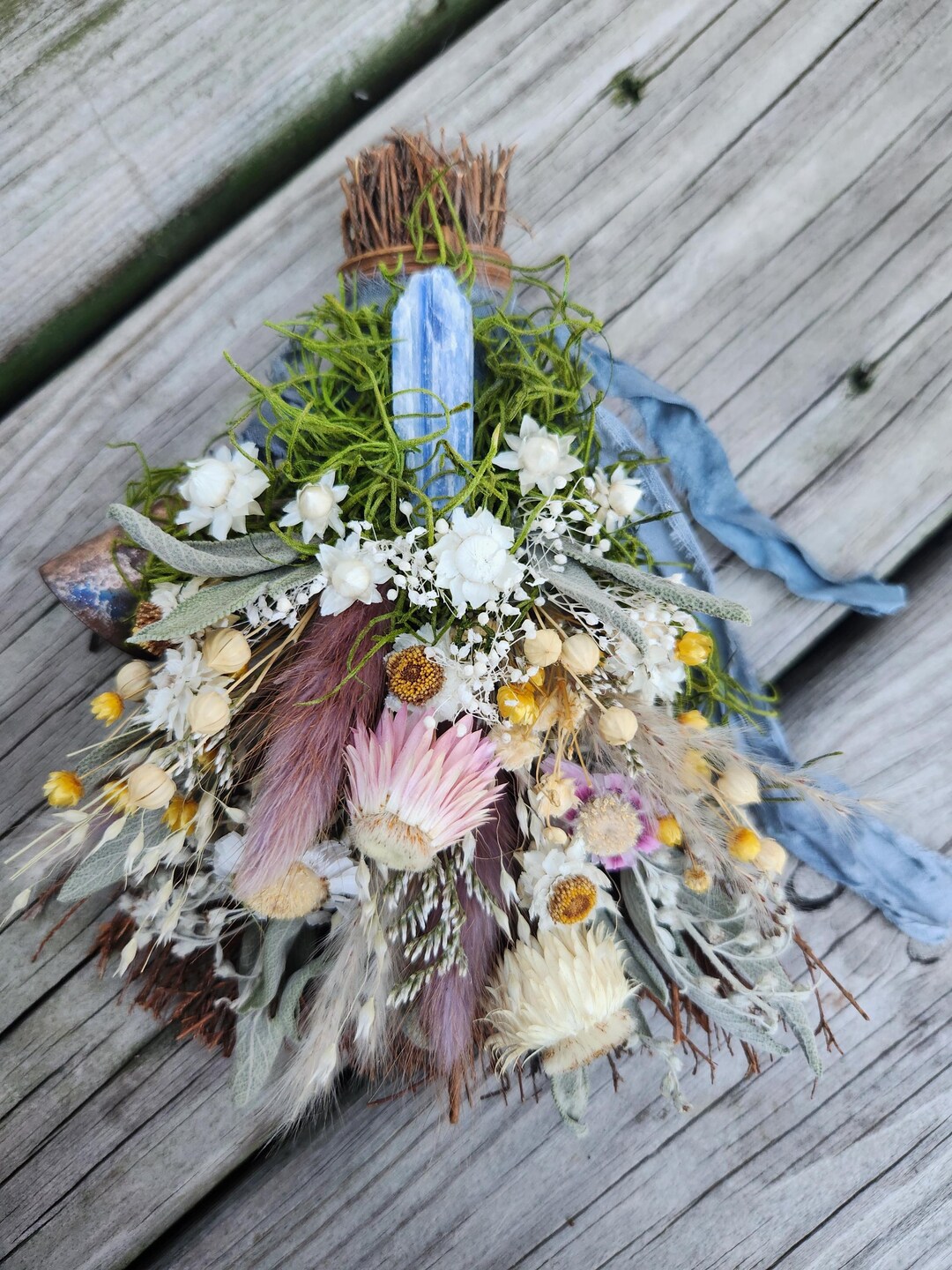 Witch Broom. Floral Broom. Altar Broom Witch Besom. Energy Clearing ...