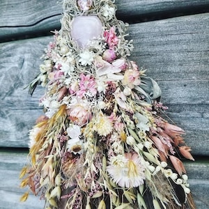 Witch Broom. Floral Broom. Altar Broom Witch Besom. Floral Decor. Dried ...