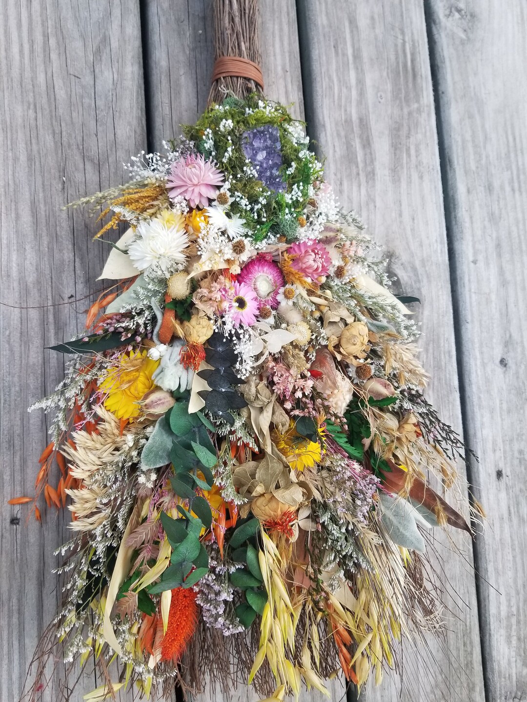 Witch Broom. Floral Broom. Altar Broom. Witchy. Floral Besom. Dried Floral. Witch Decor ...