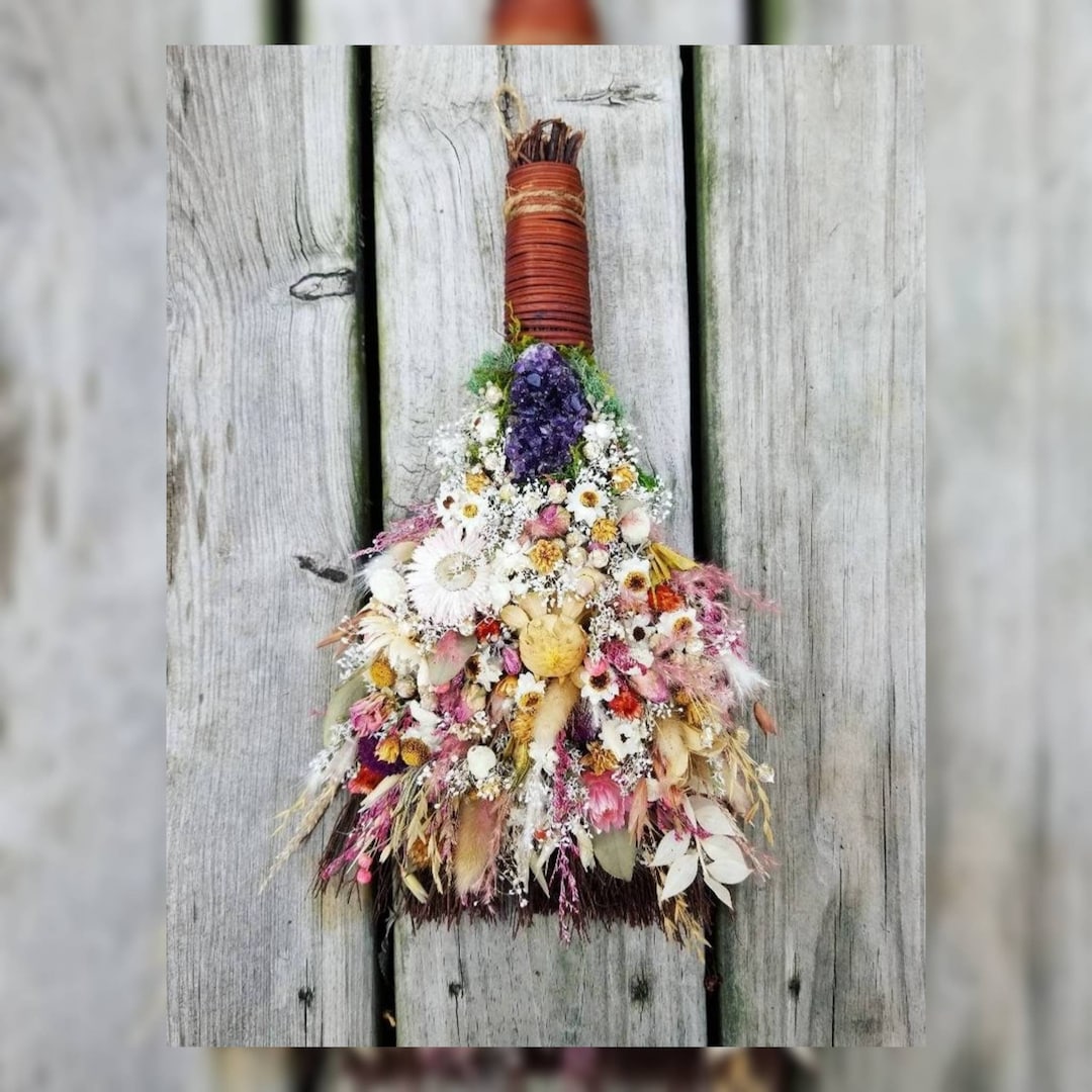 Witch Broom. Floral Broom. Altar Broom. Witch Besom. Floral Besom ...