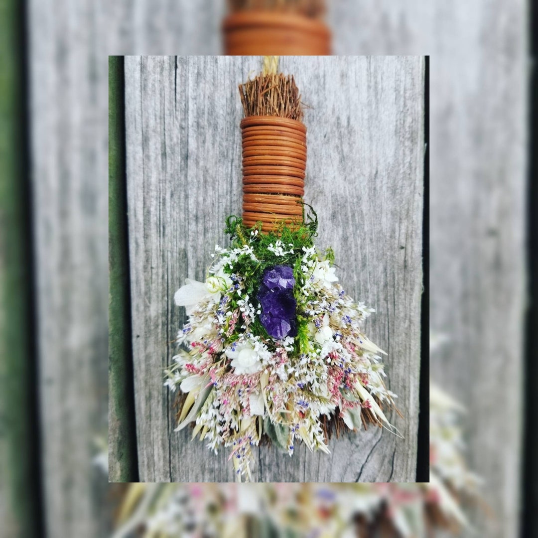 Witch Broom. Floral Broom. Altar Broom Witch Besom. Floral Besom. Dried ...