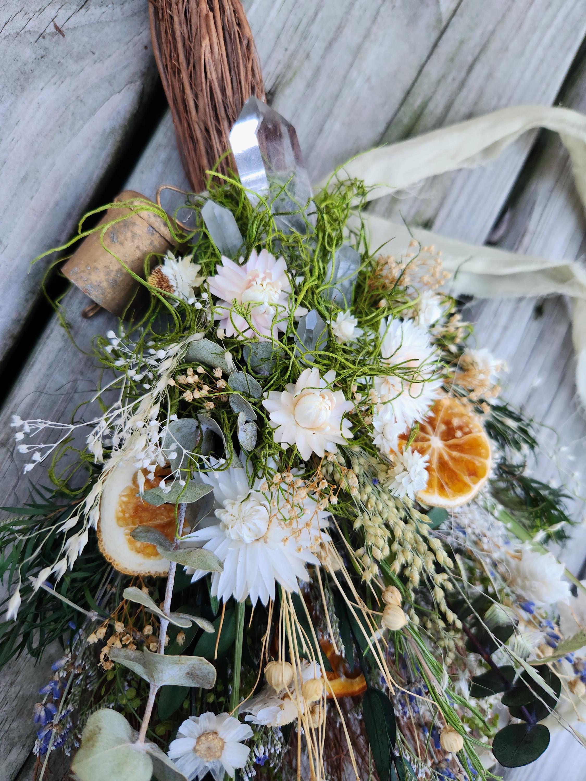 Witch Broom. Floral Broom. Altar Broom Witch Besom. Energy Clearing ...