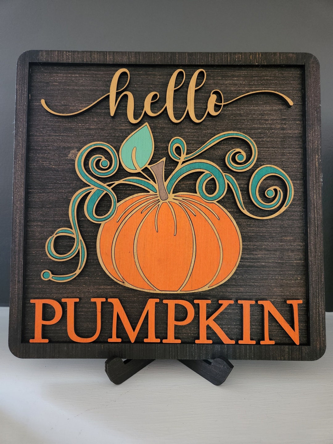Hello Pumpkin Fall Sign - Etsy