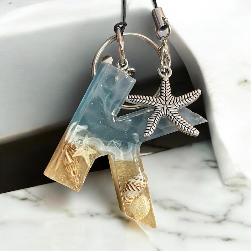Resin Sea Shell Key Chain - Etsy