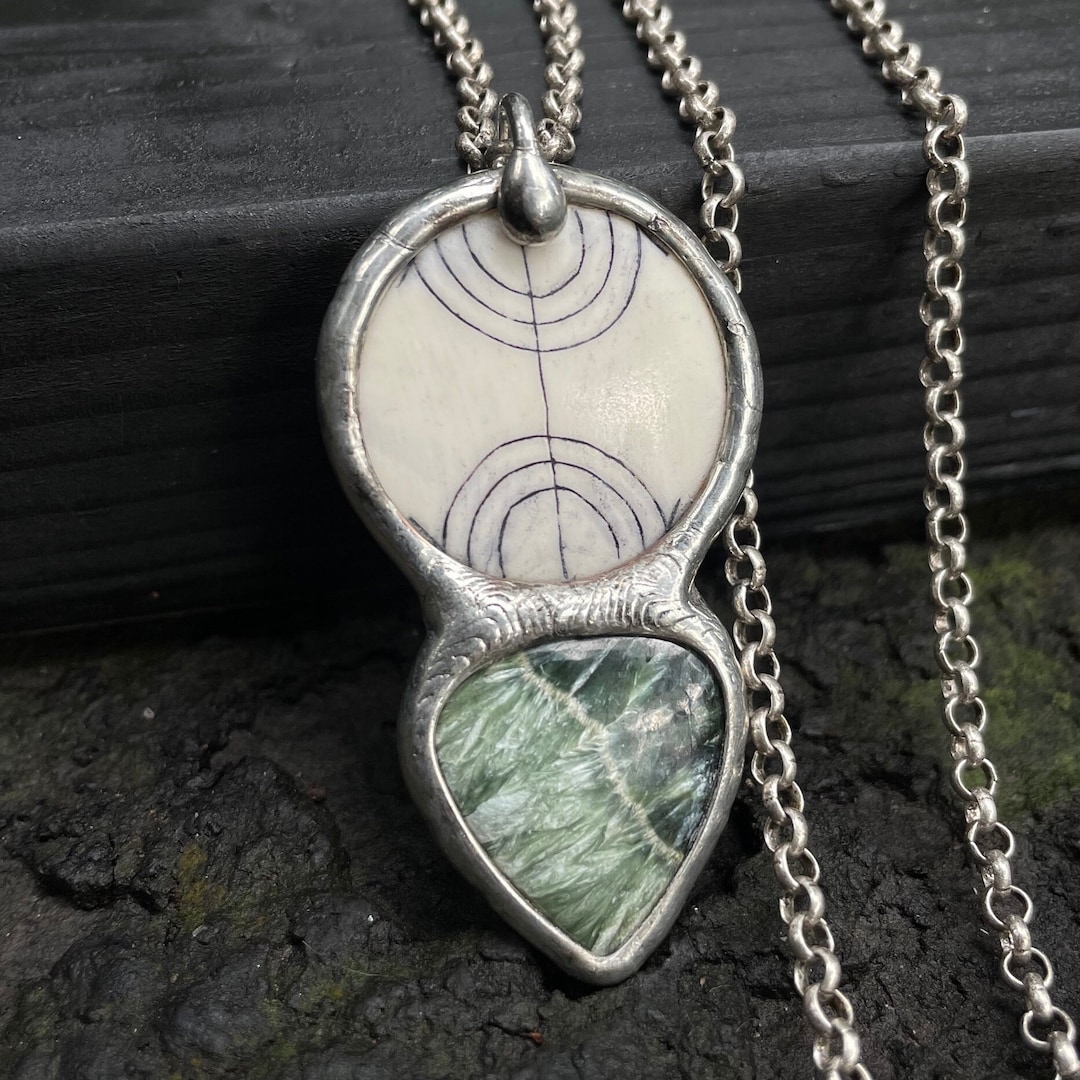 The Sigil Collection strength and Courage With Seraphinite / Carved ...