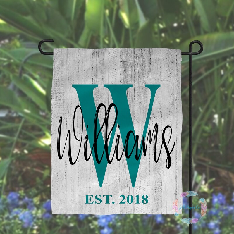 Monogram Garden Flag - Etsy