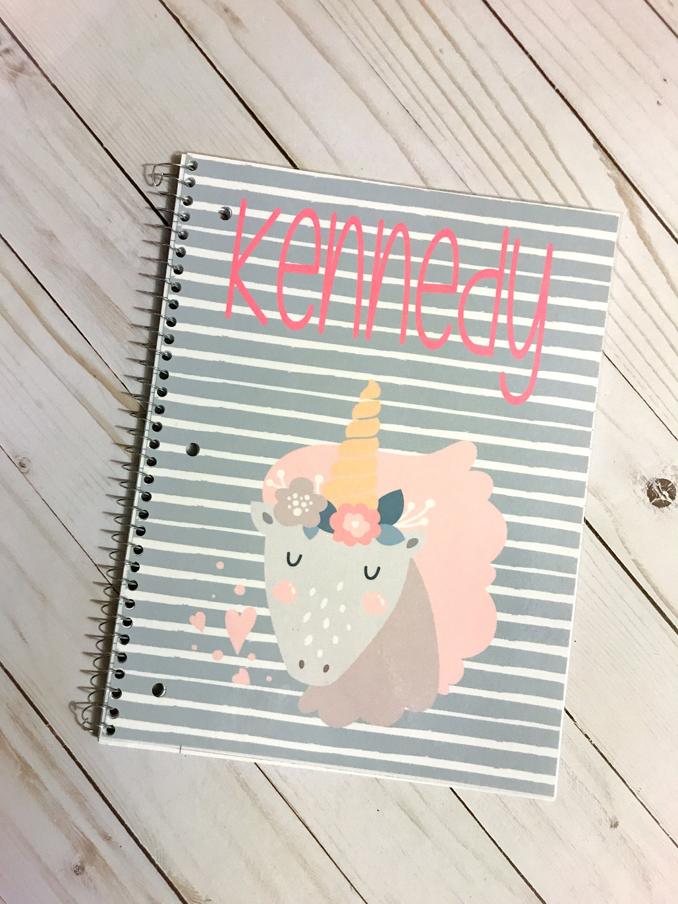 Unicorn Notebook Personalized Notebook Spiral Notebook | Etsy