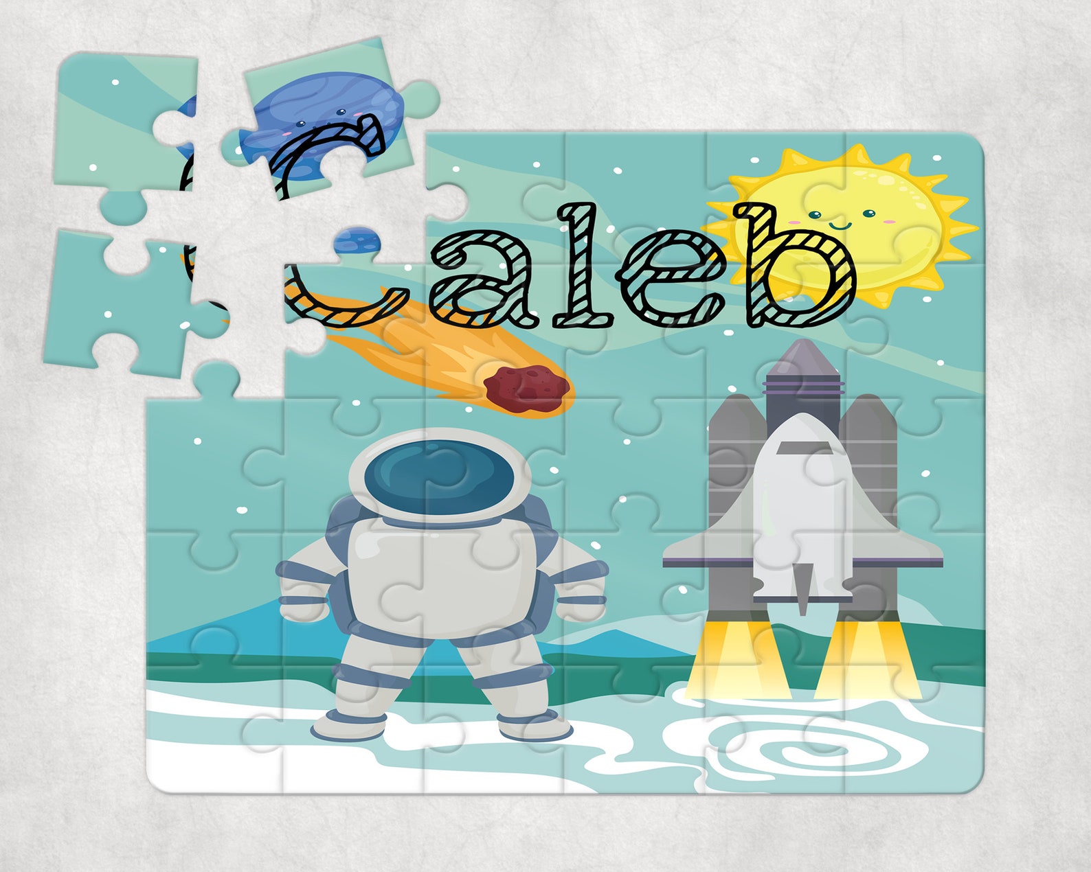 Puzzle Kids Puzzle Astronaut Space Outer Space Custom - Etsy