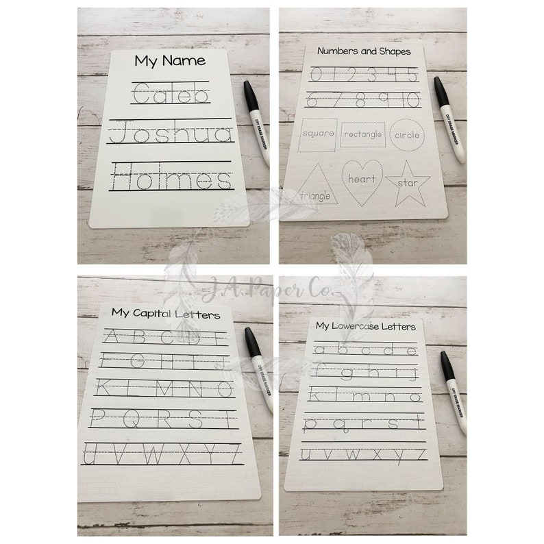 Reusable Name Writing Board Trace Name Pre-k Learning - Etsy