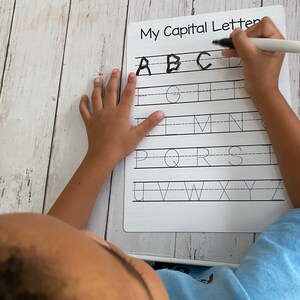 Reusable Name Writing Board, Trace Name, Pre-k Learning, Kindergarten ...