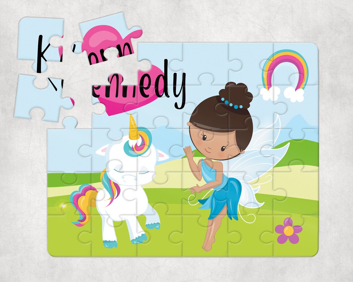 Puzzle Kids Puzzle Unicorn Puzzle Fairy Custom Puzzle - Etsy