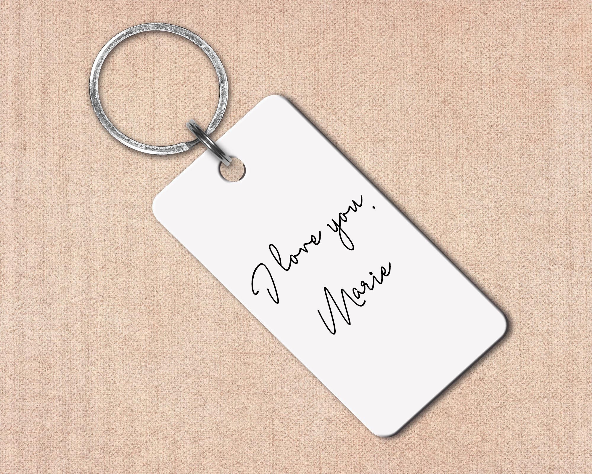 Handwritten Message Keychain, Signature, Keepsake, Memorial Gift ...