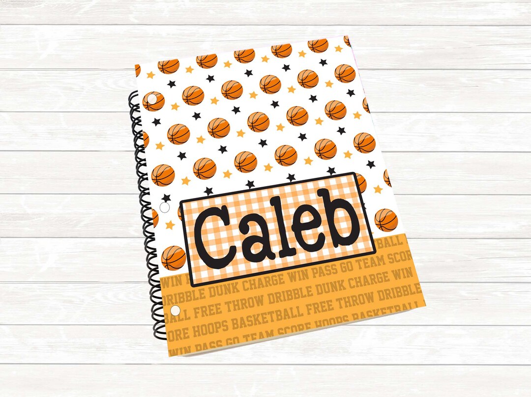Basketball Notebook, Personalized Notebook, Spiral Notebook, Kids ...