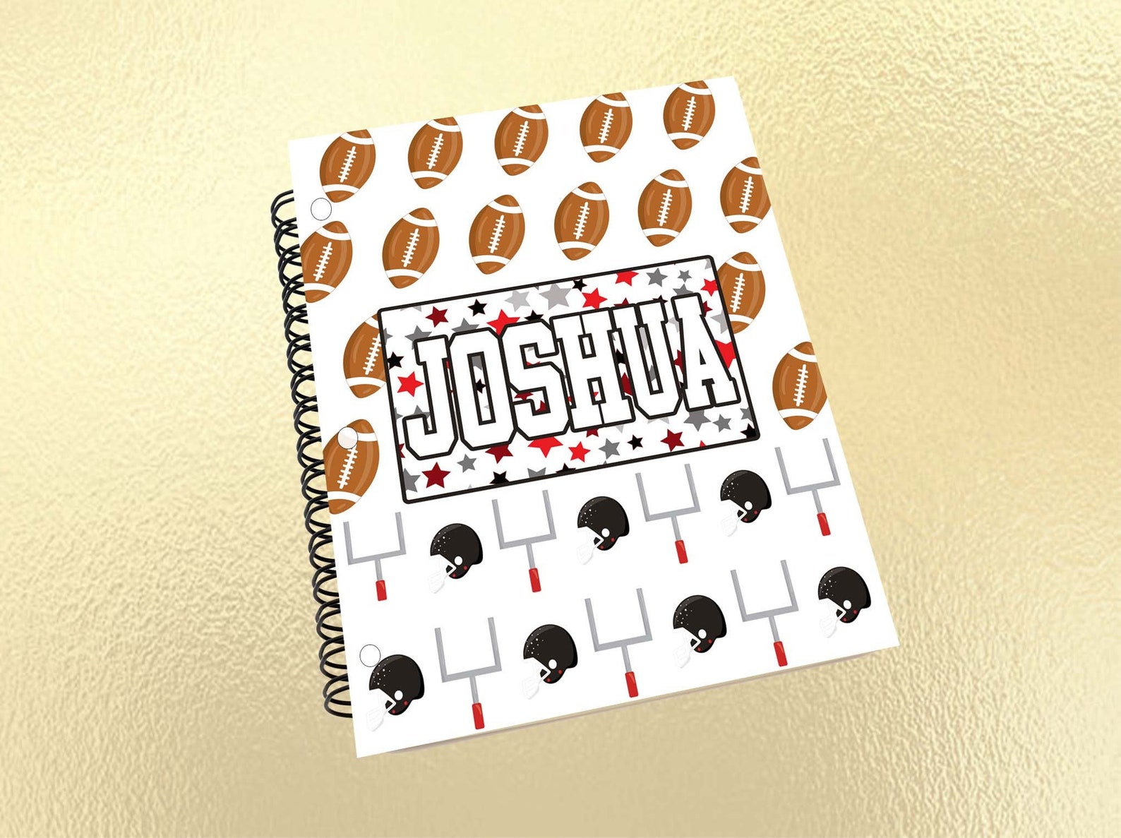 Football Notebook Personalized Notebook Spiral Notebook - Etsy