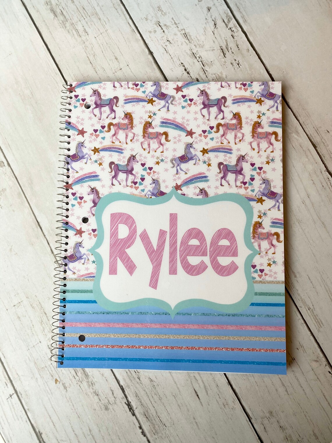 Unicorn Notebook Personalized Notebook Spiral Notebook - Etsy