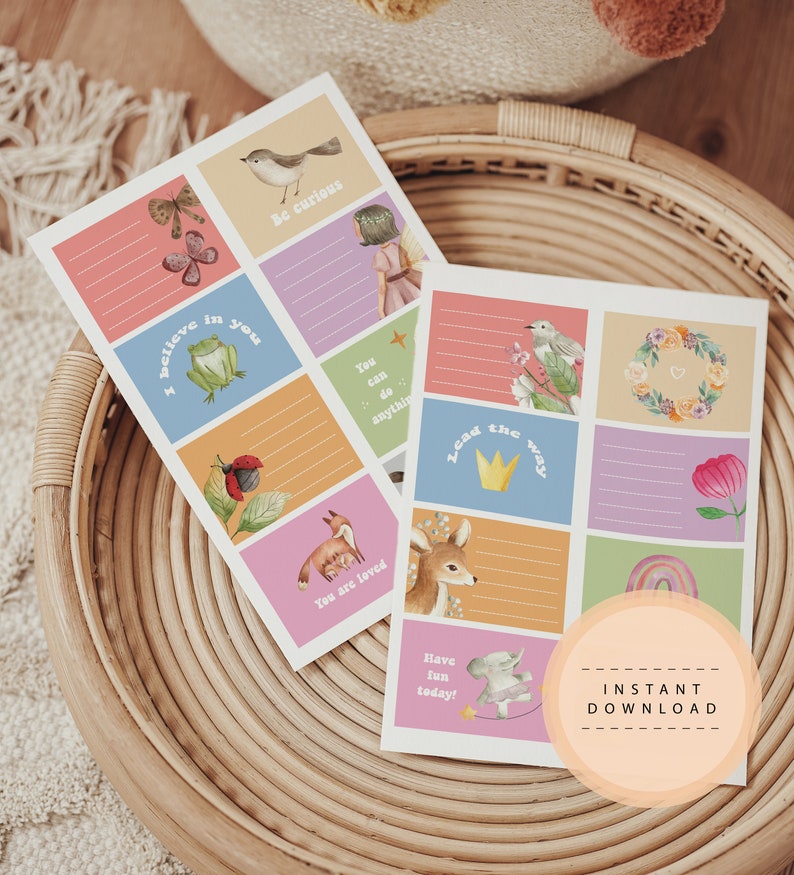 Lunchbox Notes for School Lunch, Kids School Lunch Cards, Kids ...