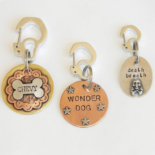 SMALL Silver Rubit Easy Change Dog Tag Clip Quick Change - Etsy