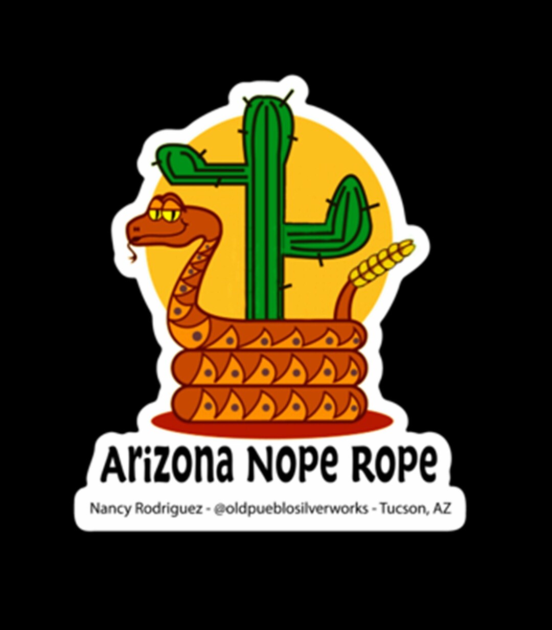 Arizona Water Bottle Sticker, Nope Rope, Rattlesnake, Danger Noodle ...