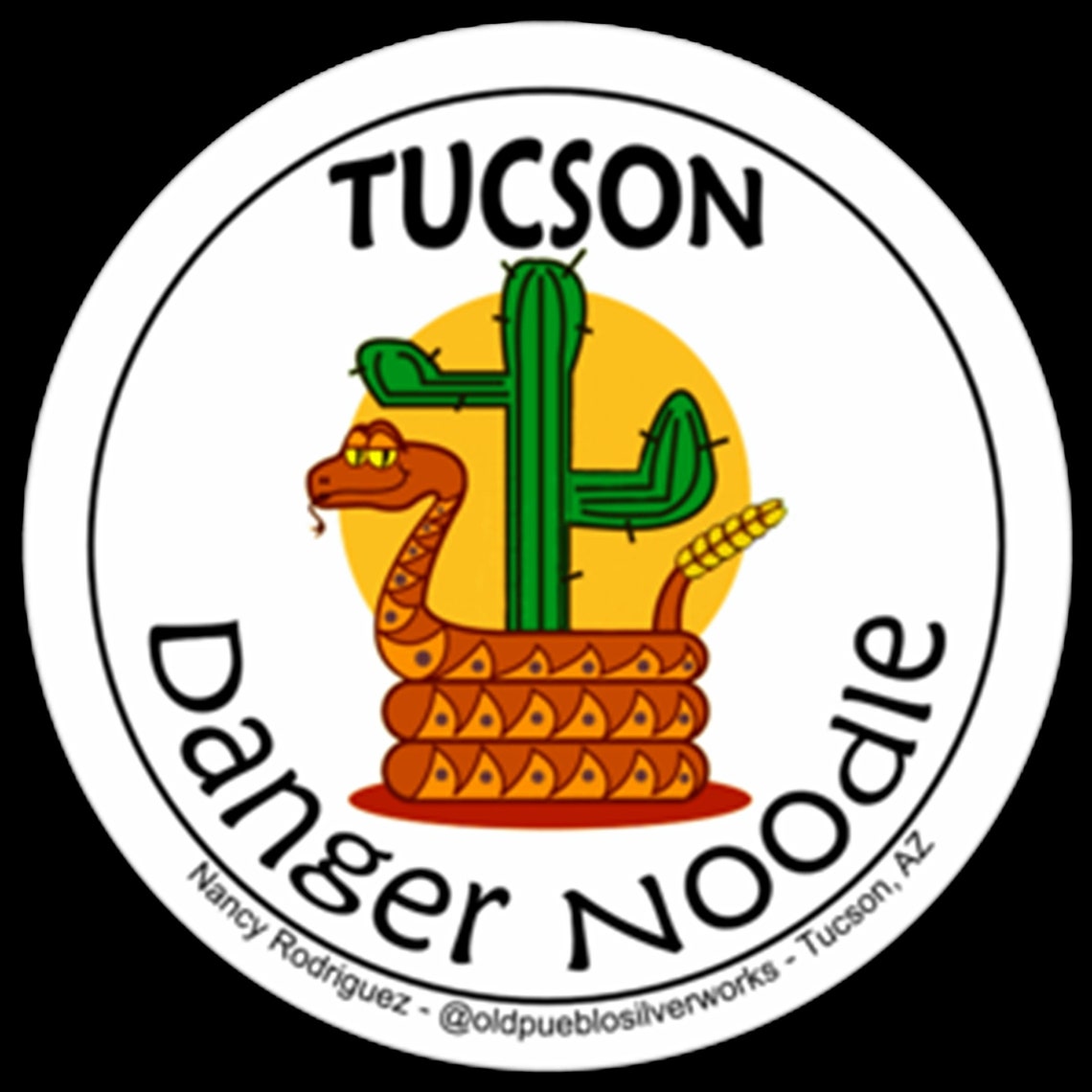 Funny Rattlesnake Sticker Danger Noodle Vinyl Water Bottle | Etsy