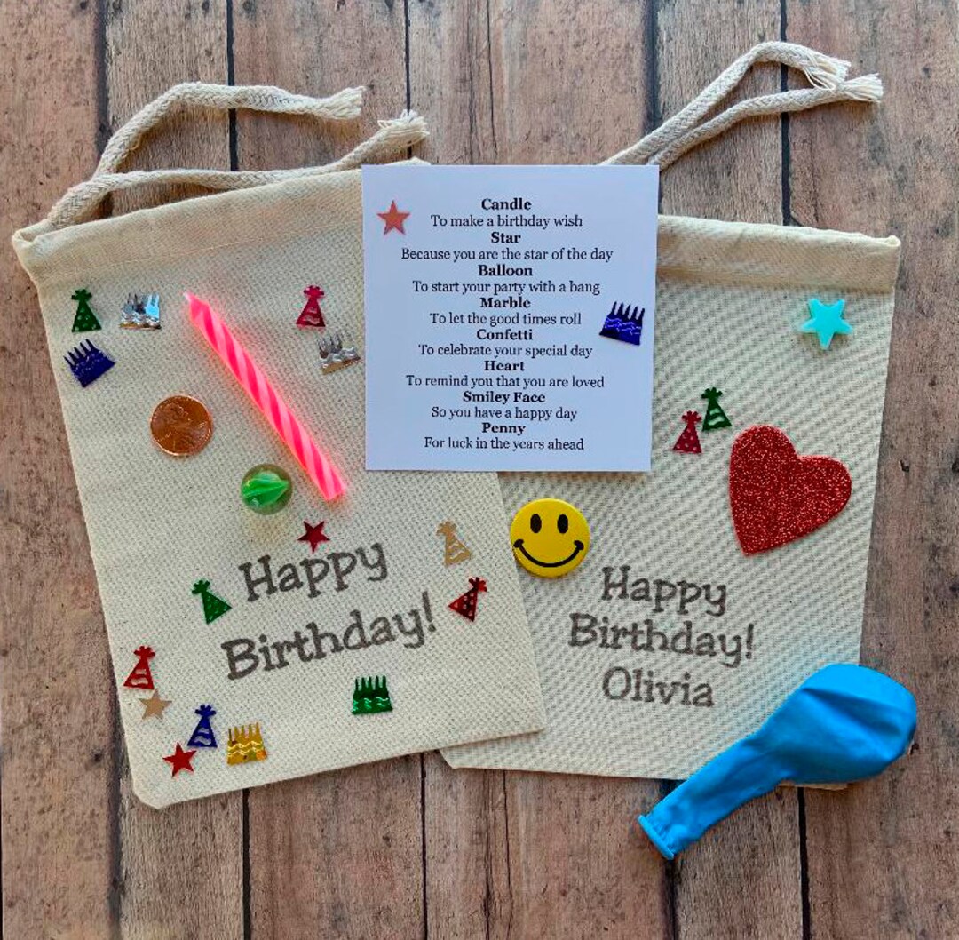 Birthday Bag, Birthday Gift, Personalized Gift Bag, Little Bag ...