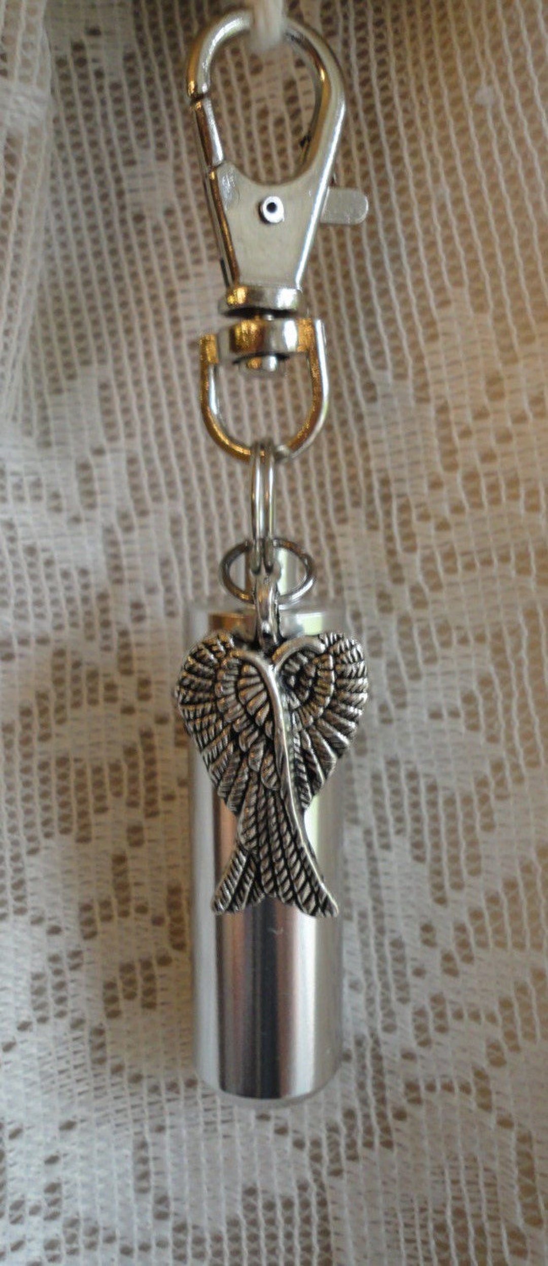 Cremation Urn, Memorial Jewelry, ANGEL WINGS, Purse Clip, Cremation ...