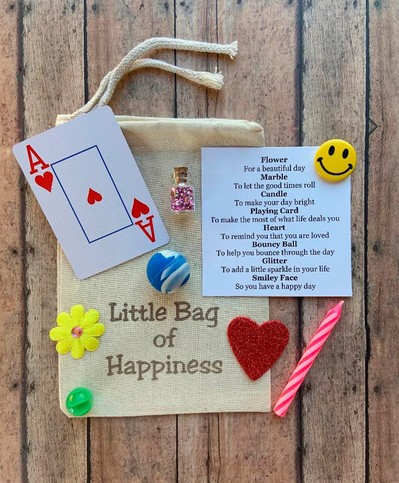Little Bag of Happiness, Cheer Up, Smile, Friendship Gift, Lift Spirits ...