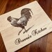 Rustic Rooster Engraved Cutting Board - Etsy
