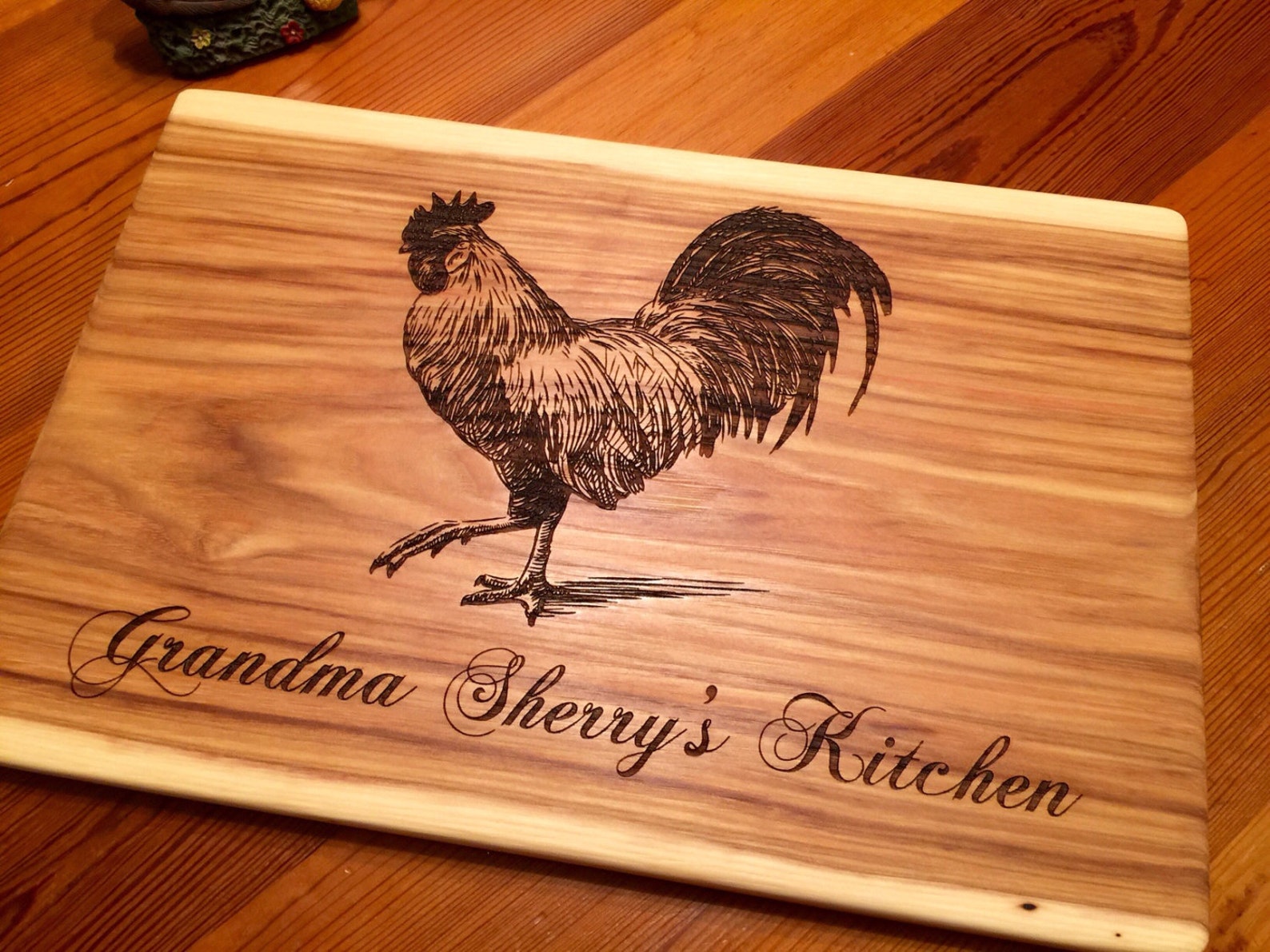 RUSTIC ROOSTER Engraved Cutting Board Rooster Cutting Board - Etsy