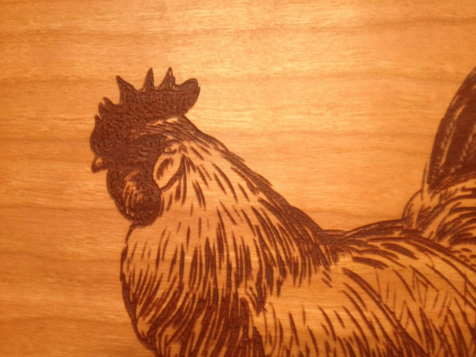 Rustic Rooster Engraved Cutting Board | Etsy