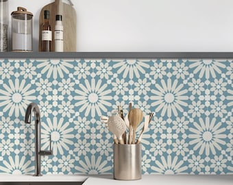 Blue Tile Stickers - Etsy
