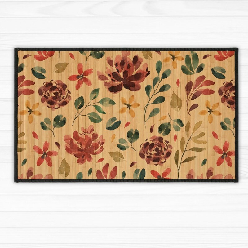 Floral Kitchen Mat - Etsy