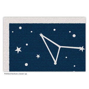 Dark Blue Vinyl Floor Mat With Stars and Whale Constellation in Dark ...