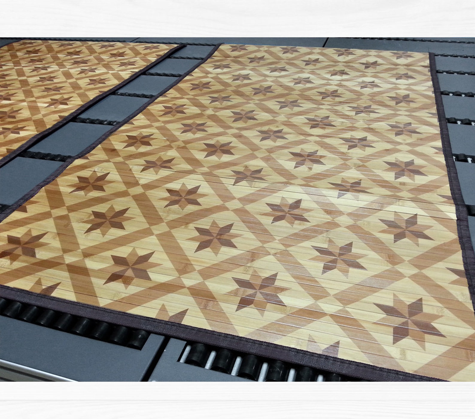 Printed Bamboo Rug Bamboo Carpet Wood Tile Pattern - Etsy