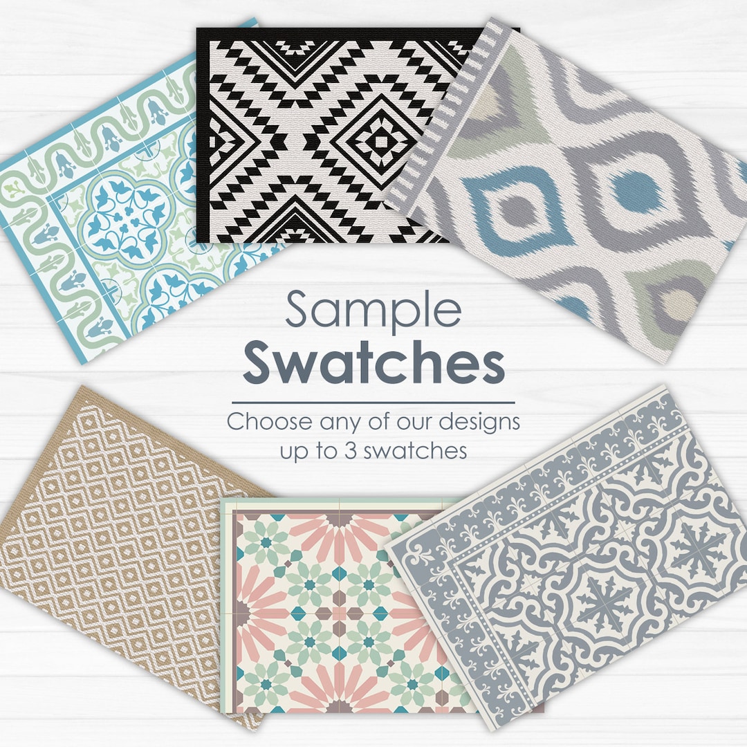 Swatches of Our Vinyl Mats - Choose up to 3 Designs. 15x15cm Swatches ...